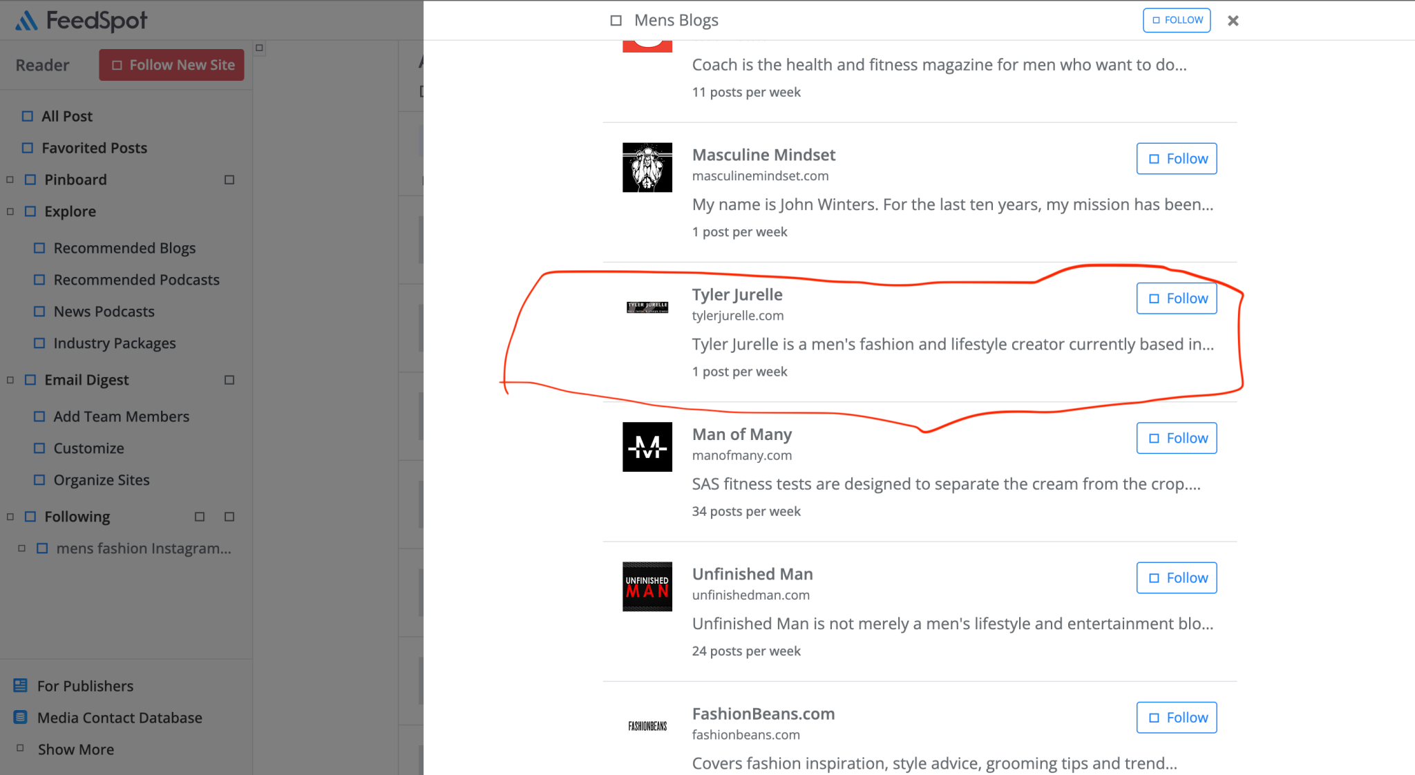 Featured in Feedspot's Top 100 Men's Blogs | Tyler Jurelle